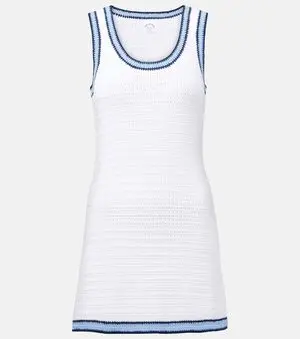 The Upside Elsa Crochet Cotton Minidress - White