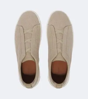 Zegna Triple Stitch Canvas Sneakers