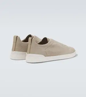 Zegna Triple Stitch Canvas Sneakers