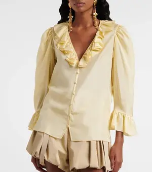 Chloé Ruffled Silk Habutai Blouse