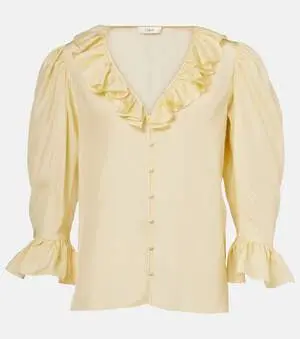 CHLOÉ Chloe Ruffled Silk Habutai Blouse