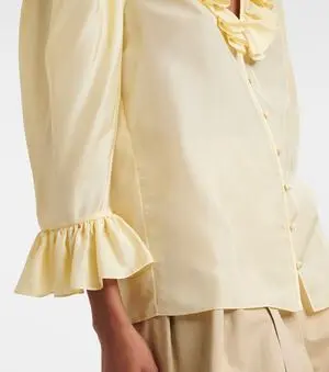 Chloé Ruffled Silk Habutai Blouse