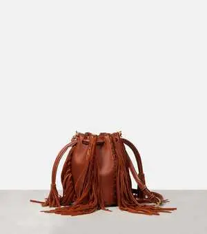 Valentino Garavani Nellcote Small Leather Bucket Bag - Brown