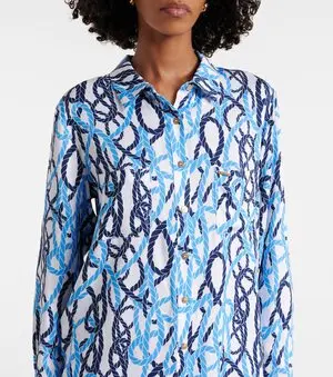 Melissa Odabash Millie Printed Shirt - Blue