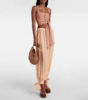 Chloé Raffia Shoulder Bag - Brown