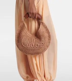 Chloé Raffia Shoulder Bag - Brown