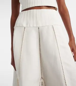 Simkhai Kaius Lace-trimmed Midi Skirt