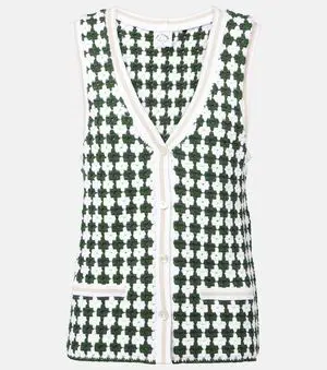 The Upside Portobello Watson Crochet Cotton Vest - Multicoloured