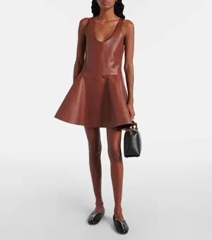 JW Anderson Peplum Leather Minidress