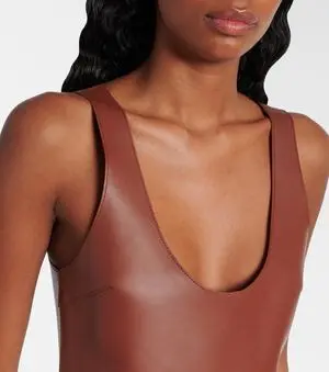 JW Anderson Peplum Leather Minidress