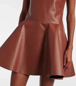 JW Anderson Peplum Leather Minidress