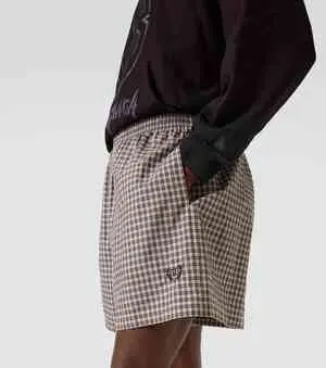 Balenciaga Checked Cotton Shorts