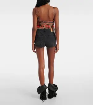Isabel Marant Étoile Delma Faded Denim Shorts - Black