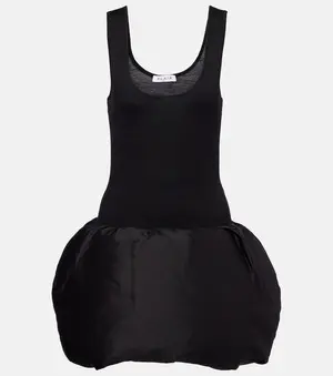 Alaïa Down-paneled Wool-blend Minidress
