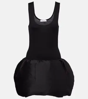 Alaïa Down-paneled Wool-blend Minidress