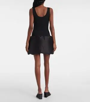 Alaïa Down-paneled Wool-blend Minidress