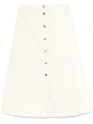 Moncler Buttoned-up Midi Skirt - Neutrals