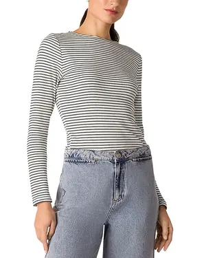 Whistles Striped Top - Ivory Multi