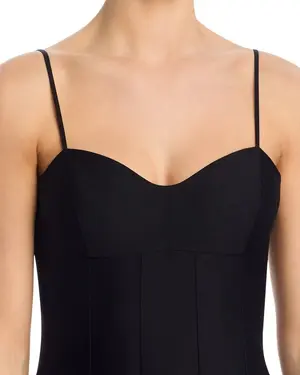 French Connection Sateen Pleated Midi Dress