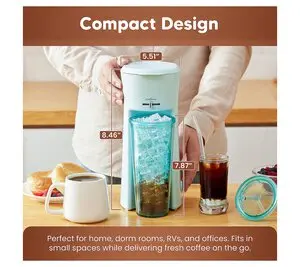 HYPERCHILLER Iced Coffee Maker With Cup, Lid An D Straw