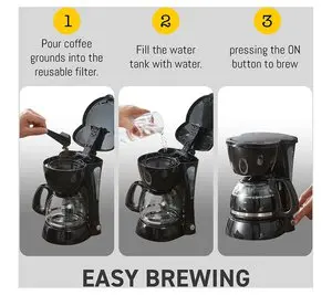 ELITE Cuisine 4-cup Brew & Drip Coffee Maker