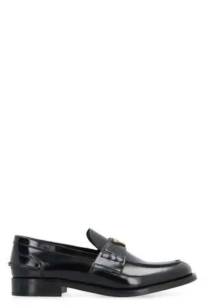 Prada Brushed Calfskin Loafers - Black