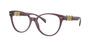 Versace Ve3334 Cat-eye Eyeglasses - Transparent Violet