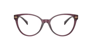 Versace Versace VE3334 Cat-Eye Eyeglasses Transparent Violet