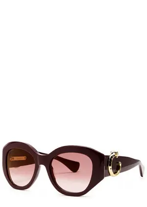 Cartier Panthère De Oversized Sunglasses - Red