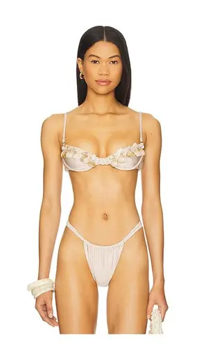 PatBO X Camila Coelho Bikini Top - Beige