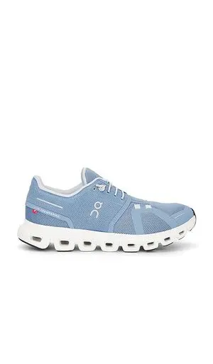 On Cloud 6 Sneaker - Chambray & White