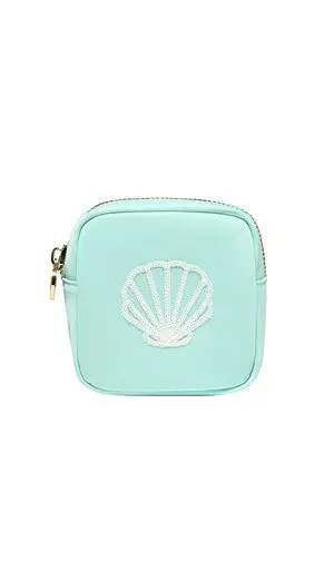 Stoney Clover Lane Shell Embroidered Mini Pouch