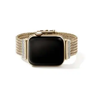 John Hardy Diamond And Smartwatch Strap - Gold