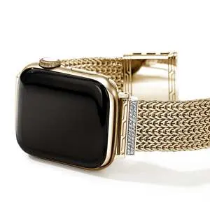John Hardy Diamond And Smartwatch Strap - Gold