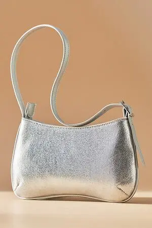 MALI + LILI Imani Metallic Shoulder Bag - Silver