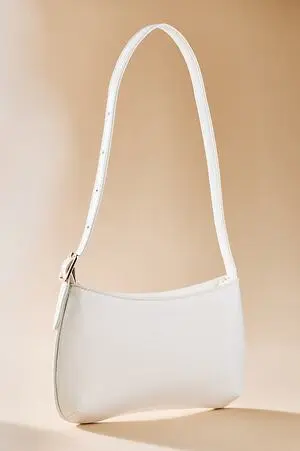 MALI + LILI Imani Metallic Shoulder Bag - White