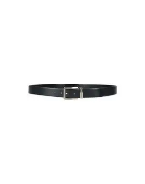 Emporio Armani Leather Belt With Logo - Blue