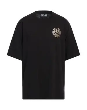Versace Man T-shirt Magenta Size M Cotton Black