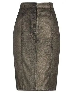 8PM Metallic Pencil Midi Skirt