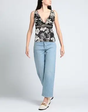 Pinko Floral Crepe Camisole - Black