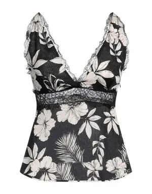 Pinko Floral Crepe Camisole - Black