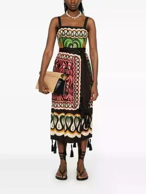 Farm Rio Coconut Tree Flow Midi Dress