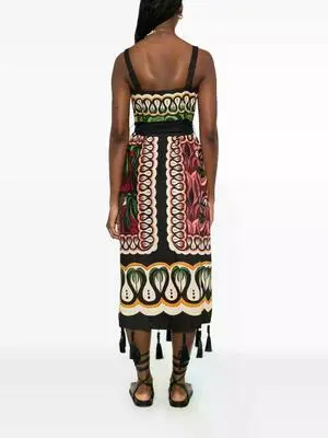 Farm Rio Coconut Tree Flow Midi Dress
