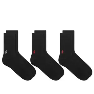 Gramicci Basic Crew Socks 3-pack - Black
