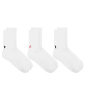 Gramicci Basic Crew Socks 3-pack - White