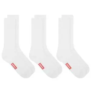 HEALTHKNIT Crew Socks 3 Pack - White