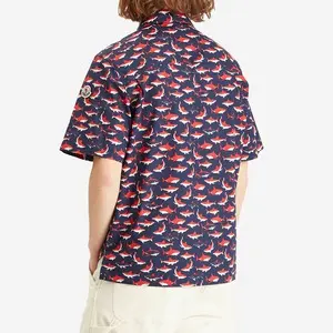 Moncler Little Sharks Printed Cotton Poplin Shirt