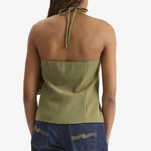 4TH & RECKLESS Sabrina Halter Waistcoat - Khaki
