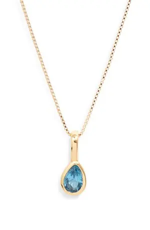 SET & STONES Teardrop Pendant Necklace - Gold / December