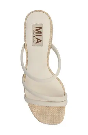 Mia Inara Espadrille Slide Sandal - Bone
